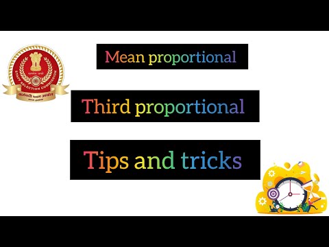 Mean proportional and third proportional sum in Tamil