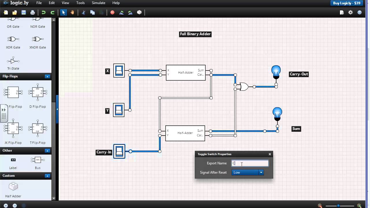 Building a 4-Bit Adder using Logic Gates