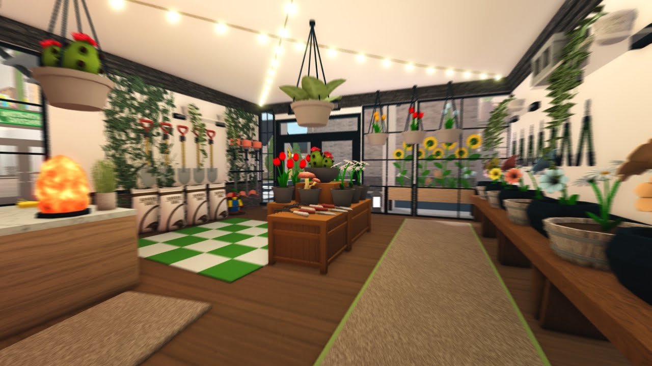 adding a flower/gardening shop in my bloxburg town!!