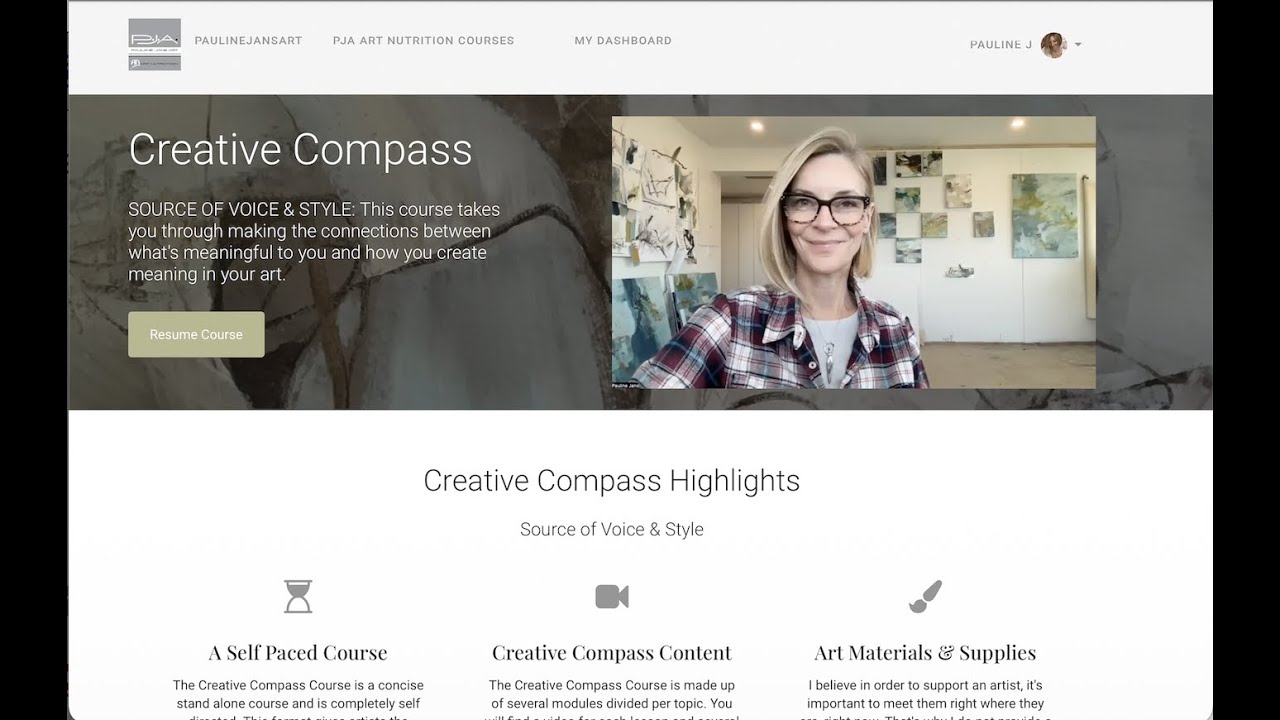 New: Creative Compass Course, listen to what Jen says.