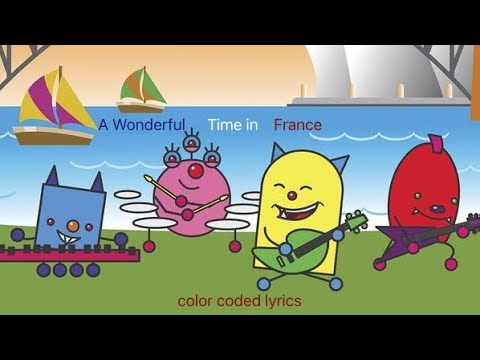 A Wonderful Time in France | color coded lyrics [Happy Monster Band & tallyhall]