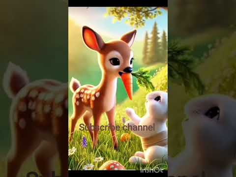 love and help among animals of different species #animation #tranding #rabbit#cartoon