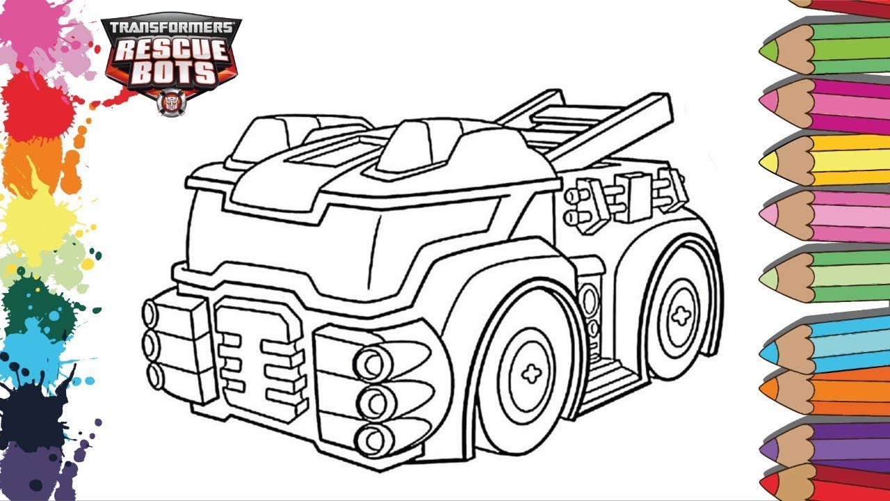Transformers: Rescue Bots Page Coloring! 🤖How to COLORING Rescue Bots HEATWAVE!