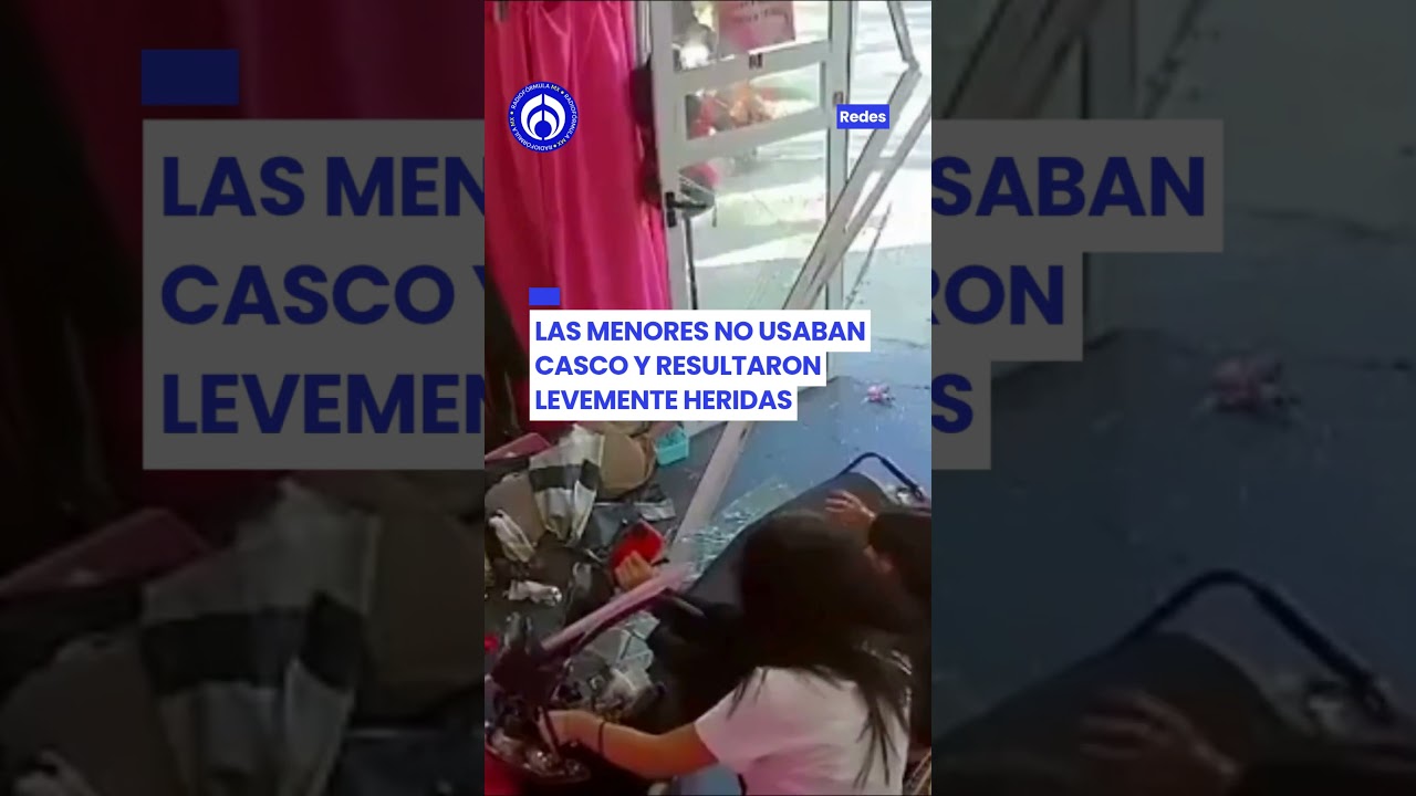 Dos niñas de 14 años pierden el control de una moto y se estrellan contra local