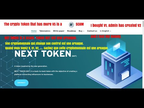 NEXT TOKEN (NXT) is a scam Token NXT est une arnaque