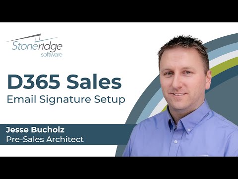 How to Create an Email Signature in Dynamics 365 Sales