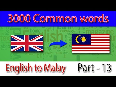 English to Malay | Most Common Words in English Part 13 | Learn English