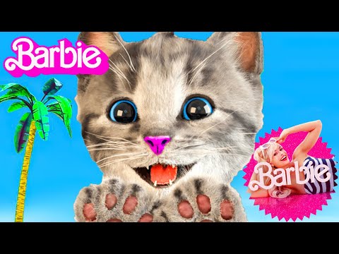 LITTLE KITTEN AND NEW FRIEND BARBIE - NEW CARTOON CAT ADVENTURES AND SUPER GAMES BARBIE SPECIAL