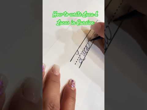 How to write "Luca" and "Lucas" in Cursive #lucas #cursive #cursivewriting #handwriting #luca