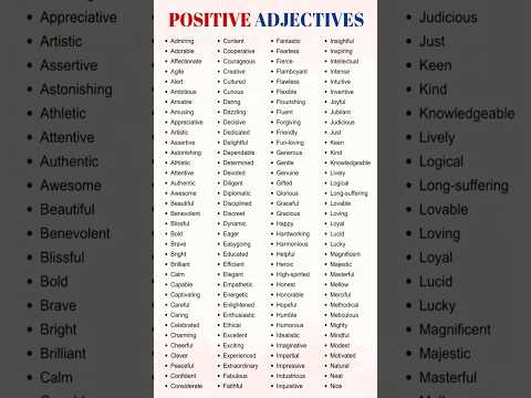Positive Adjectives in English📝