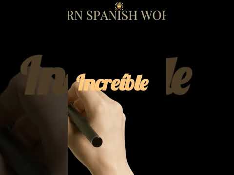 How to say incredible in Spanish #shorts #spanishwords #spanishpronunciation #spanishphrases