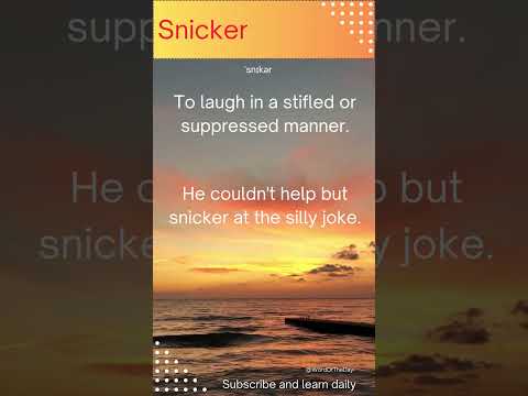 Snicker - Word of the Day - English Vocabulary