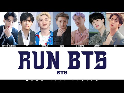 BTS - RUN BTS (Color Coded Romanized/English Lyrics Video)