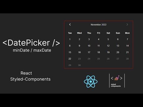 Date Picker From Scratch | React