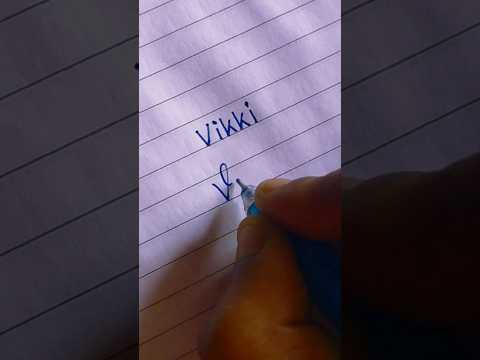 Vikki Name Writing ΰ₯€ΰ₯€ Cursive Writing π