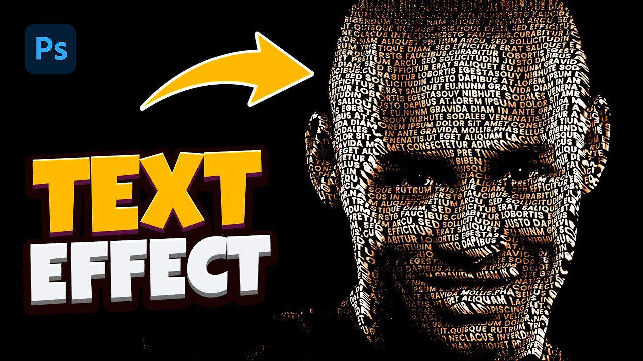 Text Portrait effect - Photoshop Tutorial
