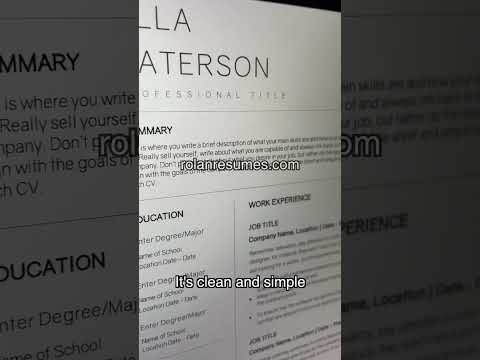 Get Noticed Fast! Create a Modern & ATS-Ready Resume with Ease