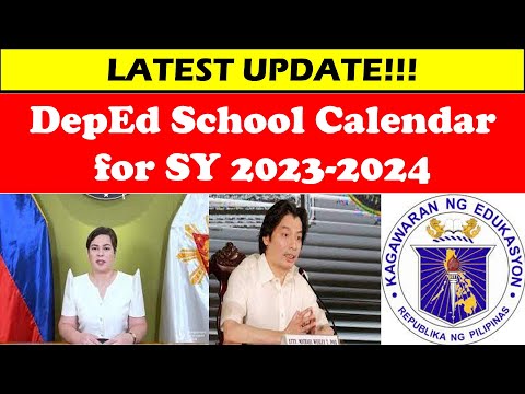 LATEST UPDATE!!! DepEd School Calendar for SY 2023-2024@wildtvoreg