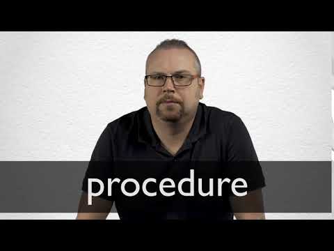 PROCEDURE definition and meaning | Collins English Dictionary