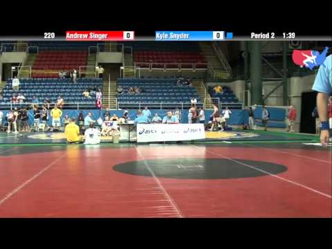 Fargo 2012 220 Round 3: Andrew Singer (California) vs. Kyle Snyder (Maryland)