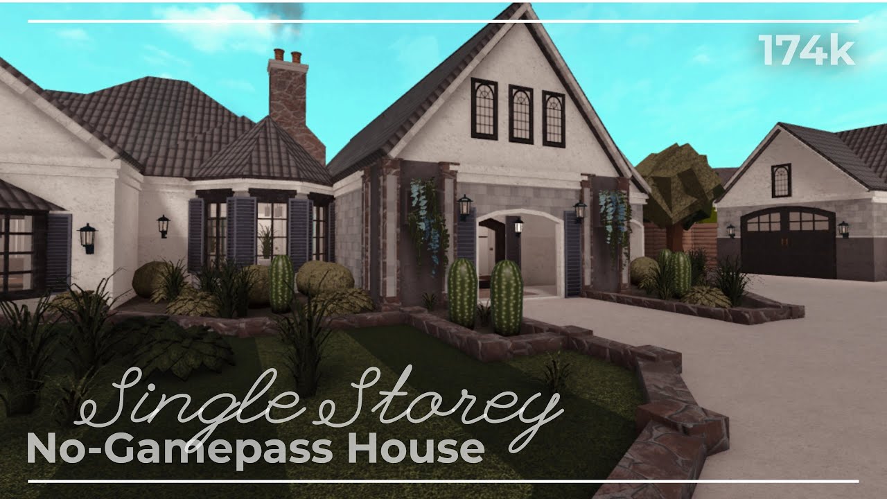 No-Gamepass Single Story House 174k | Roblox Bloxburg