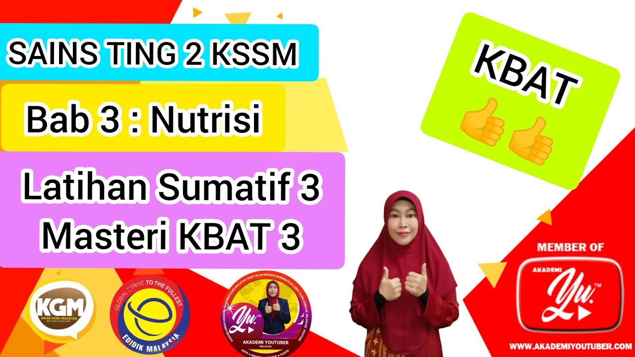SAINS TING 2 KSSM. Latihan Sumatif 3 & Masteri KBAT 3 ( B.teks)