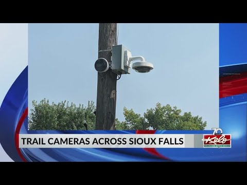 Who put cameras on the Sioux Falls Bike Trail?