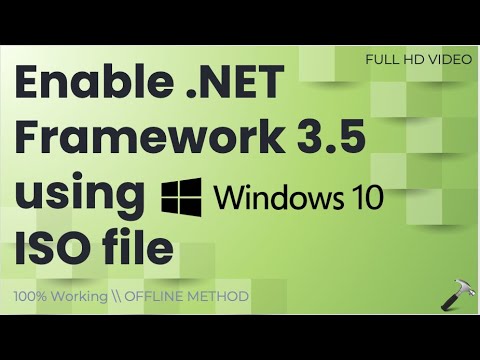 Enable .NET Framework 3.5 using Windows 10 ISO file