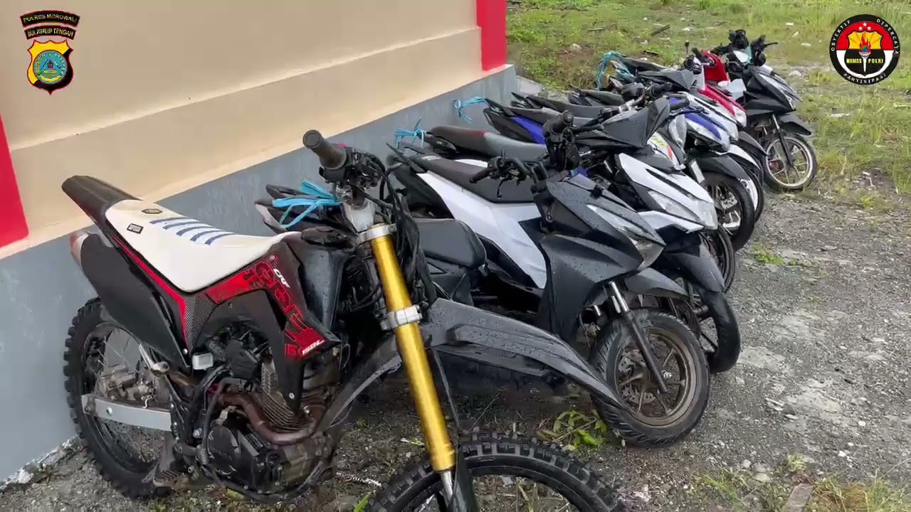 Polres Morowali Amankan Tiga Pelaku Curanmor, Sembilan Unit Motor Berhasil Diamankan