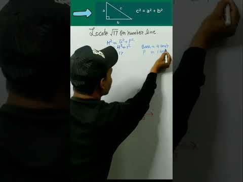 Locate root 17 on number line |Represent root 17 on number line #shorts # viral feed