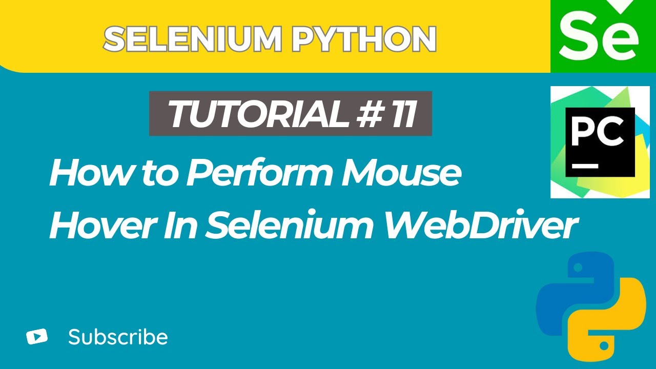 Selenium WebDriver with Python tutorial 11 | How to Perform Mouse Hover in Selenium WebDriver