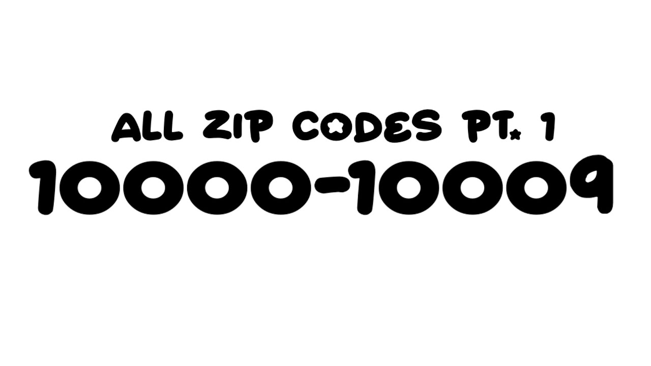 All Zip Codes: 10000 to 10009