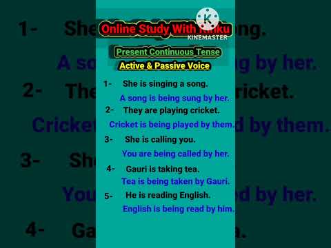 Present Continuous Tense (active & passive voice)||Spoken English||#shorts #english #explore