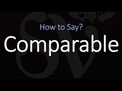How to Pronounce Comparable? (CORRECTLY)