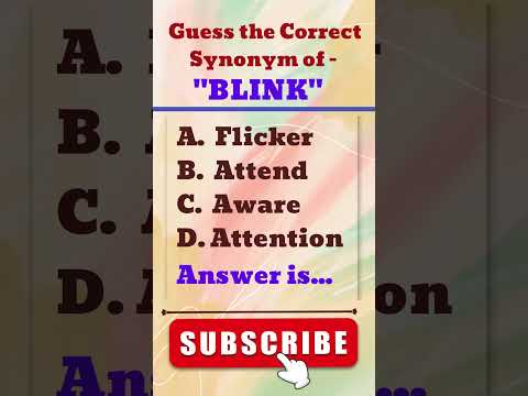 Guess the Synonym of - "Blink" #shorts #youtubeshorts #shortsvideo