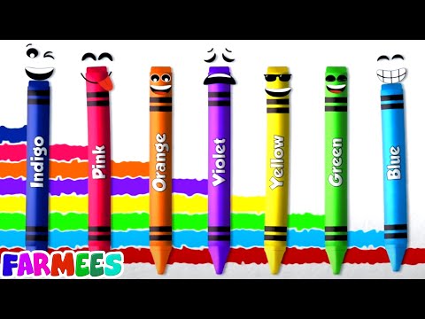 Crayons Song, Learn Colors With Animals, Nursery Rhyme And Cartoon Video