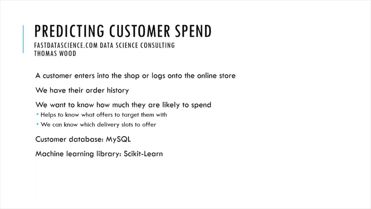 Predicting customer spend with Python