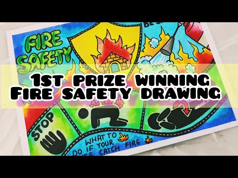 Safety drawing/fire safety poster drawing/Industrial safety drawing/fire safety measures