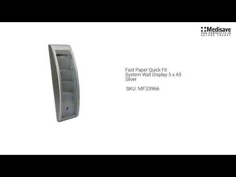 Fast Paper Quick Fit System Wall Display 5 x A5 Silver MF23966