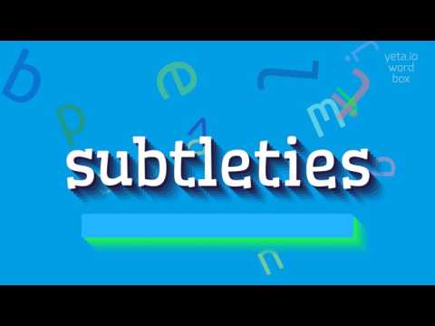 How to say "subtleties"! (High Quality Voices)