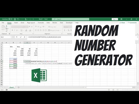 How to Make a Random Number Generator with Excel