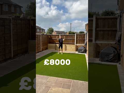 Is £8000 a fair price?! #landscaping #diy #astroturf #patio #gardentransformation #garden