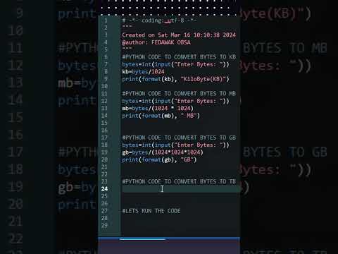 Python | Bytes to KB, MB, GB, & TB | #python #codeing #howto #technology