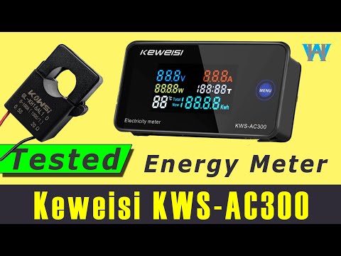 Review of KWS-AC300 100A AC Energy Meter with power factor | WattHour
