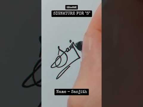 Signature for S | Sanjith | SBtellME Calligraphy and Handwriting #shorts #signature #calligraphy=
