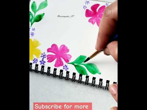 easy floral background for calligraphy #art #calligraphy #lettering #youtubeshorts #shorts #floral