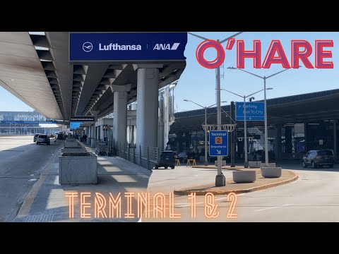Chicago O'Hare Int'l Airport (ORD) Terminal 1&2 Full Walking Tour