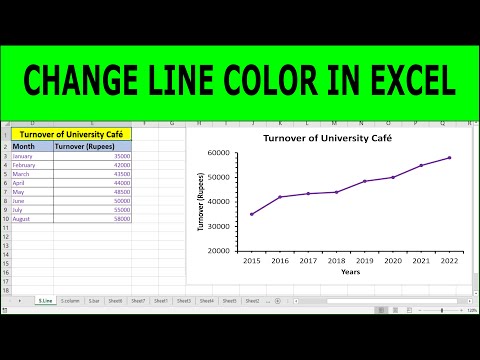 How to Change the Color of Line in Excel Line Graph | How to Change Chart Color in Excel