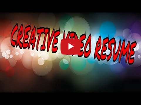 CREATIVE VIDEO RESUME 🌠 YOUTUBE CHANNEL MANAGER 🌠