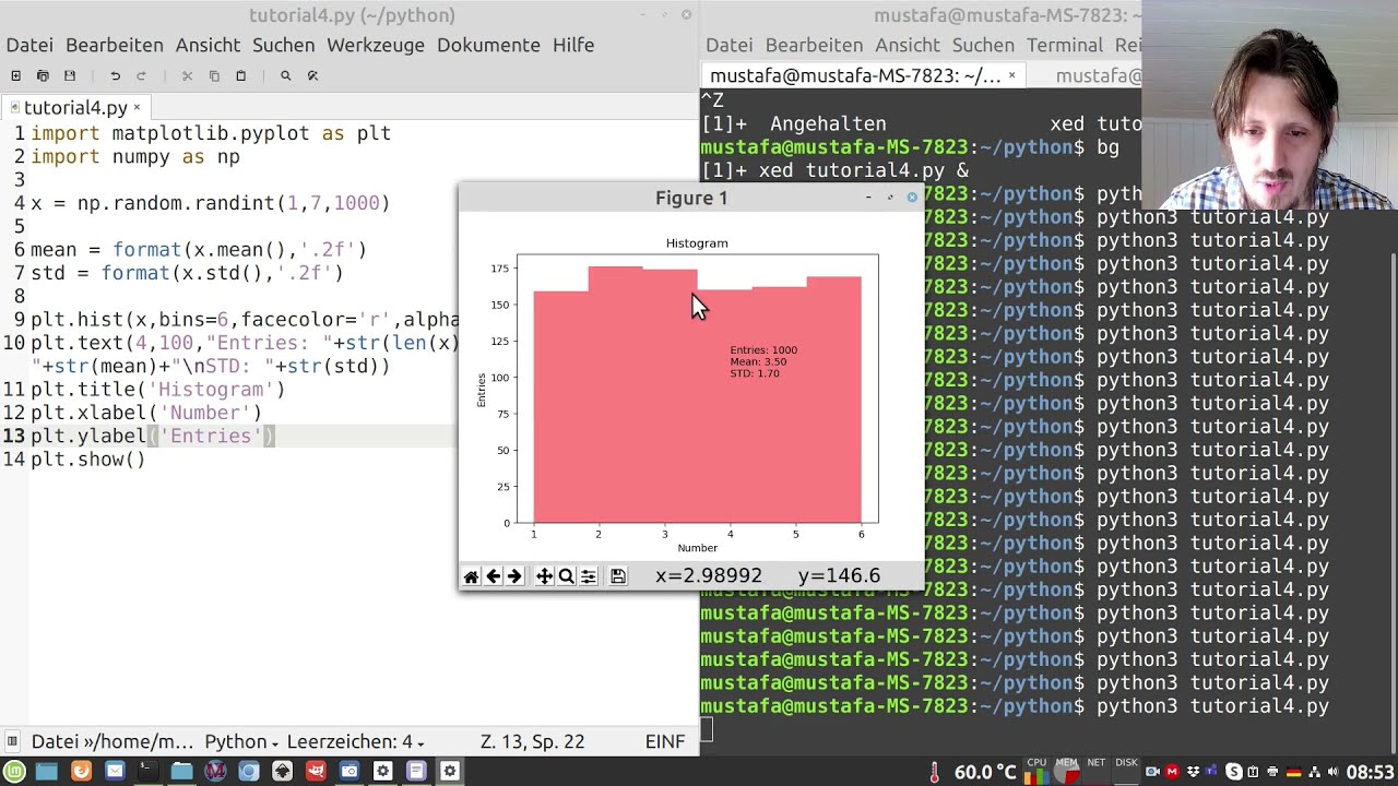 Matplotlib Tutorial 4: Creating Histograms & Random Numbers